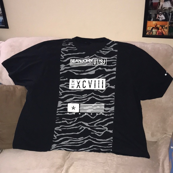 Sean John | Shirts | Sean John 6xb Black White And Grey Tee | Poshmark